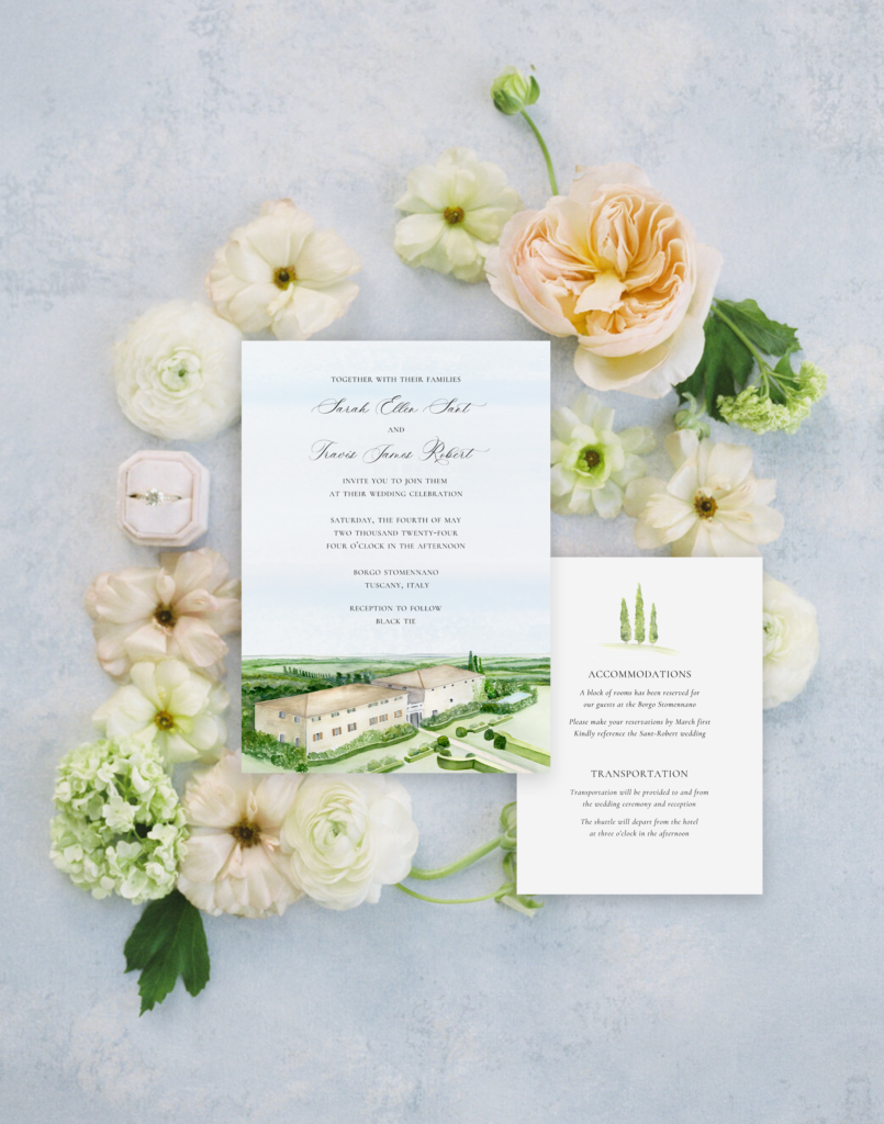 Georgia Artwork Fine Art Wedding Invitation Sample Package