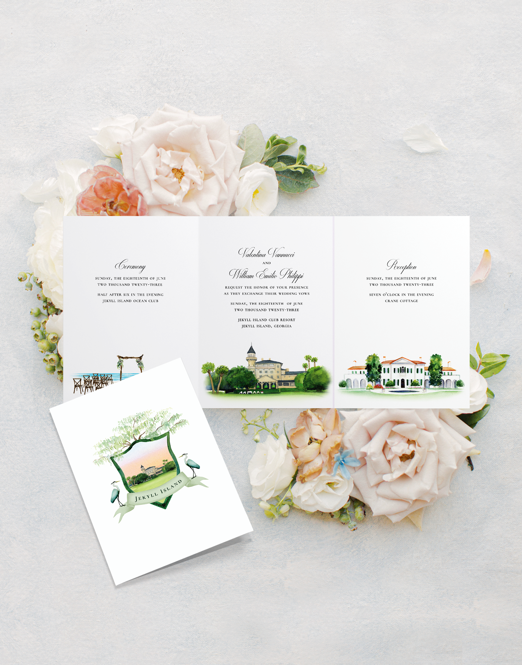 Tri fold wedding invitations store