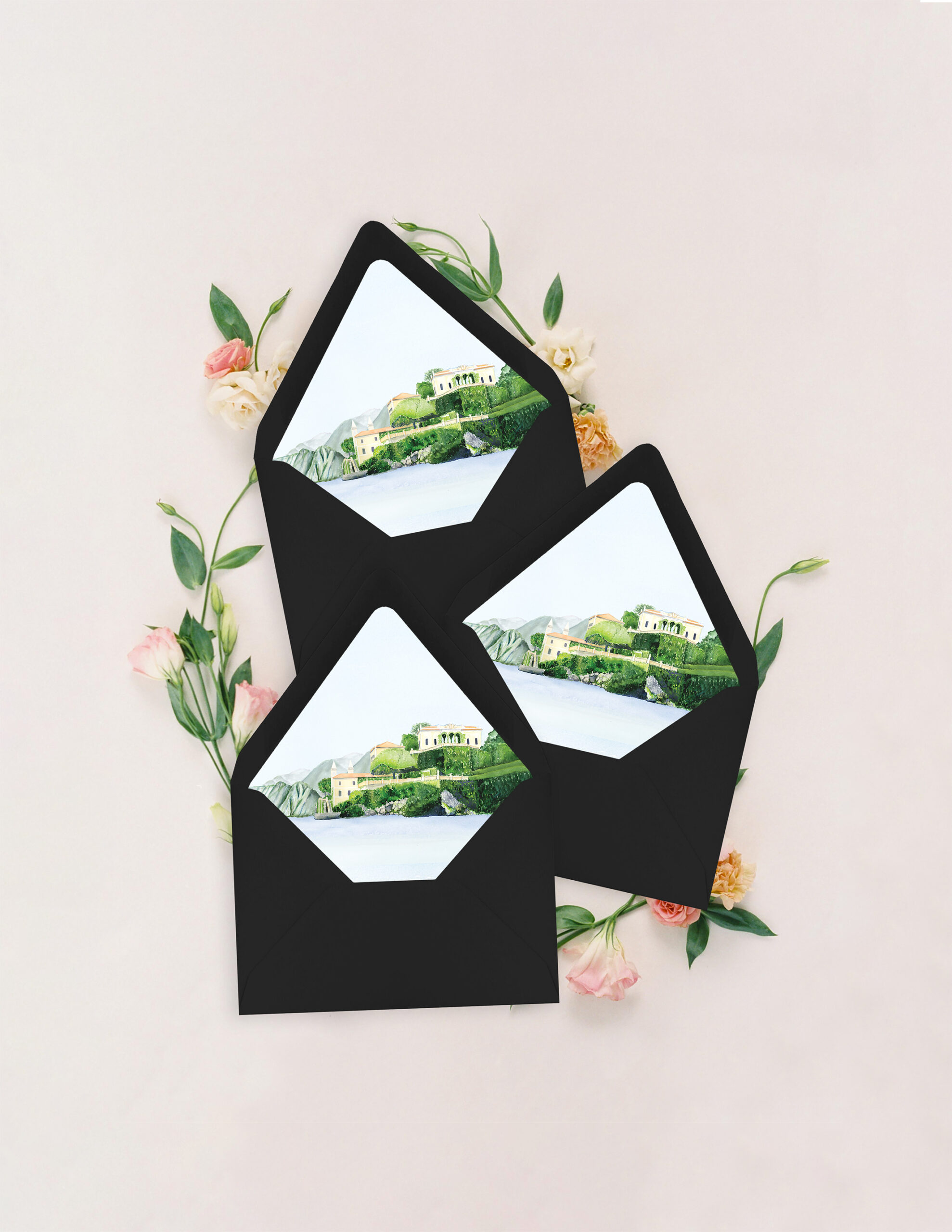 Georgia Artwork Fine Art Wedding | Colored Envelopes